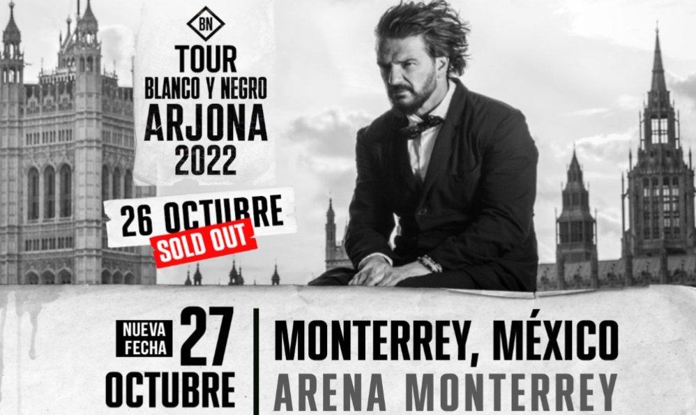 Ricardo Arjona tendrá segunda fecha en la Arena Monterrey Ricardo Arjona tendrá segunda fecha en la Arena Monterrey